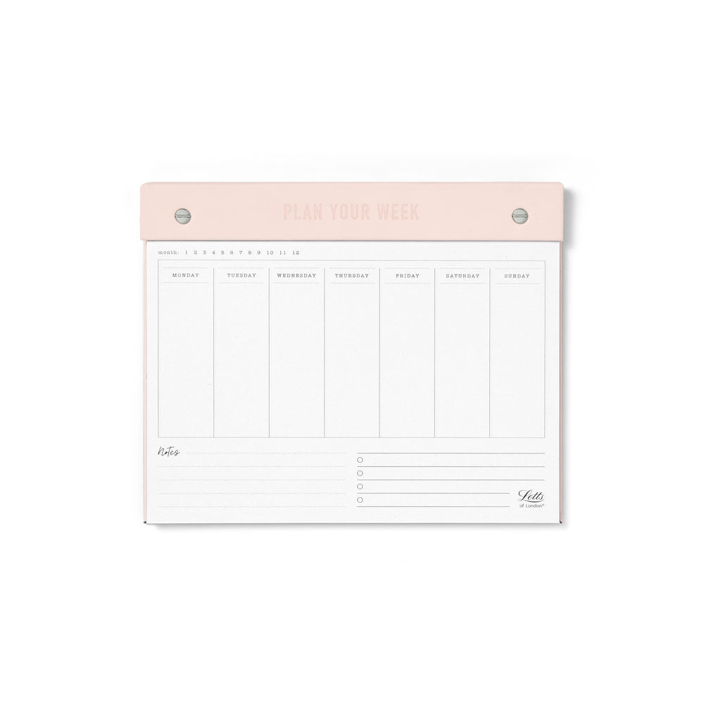 Letts Undated Weekly Planner Rose – PaperTree